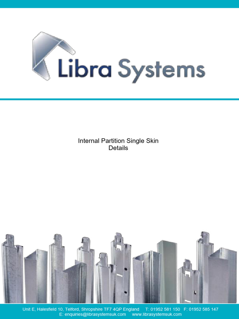 Internal Single Skin Partition Details | PDF | Framing (Construction ...