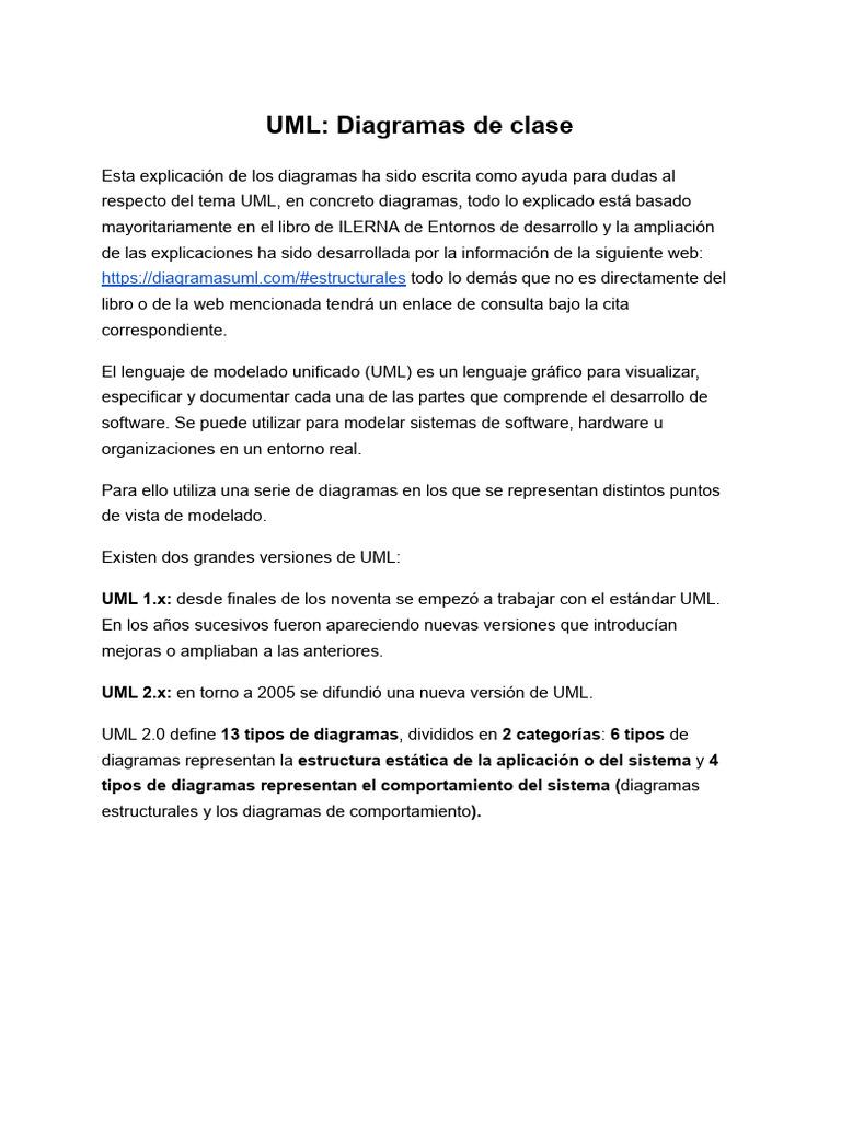 UML - Diagramas de Clase | PDF | Lenguaje de modelado unificado | Caso de uso
