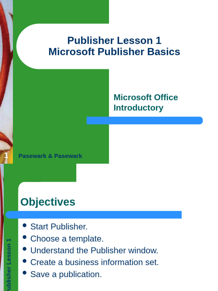 Microsoft Publisher 2010 Basics Guide | PDF | Window (Computing ...