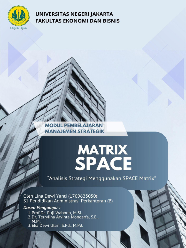 Modul Analisis Strategi Menggunakan SPACE Matrix Dalam Manajemen ...