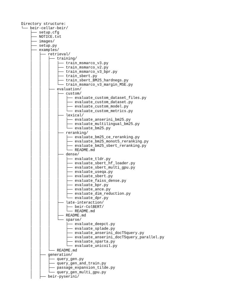 Beir Cellar Beir | PDF | Information Retrieval | Zip (File Format)