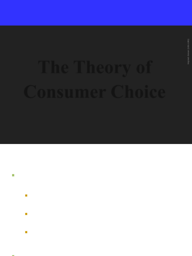 C5 - The Theory of Consumer Choice | PDF | Economics | Microeconomics