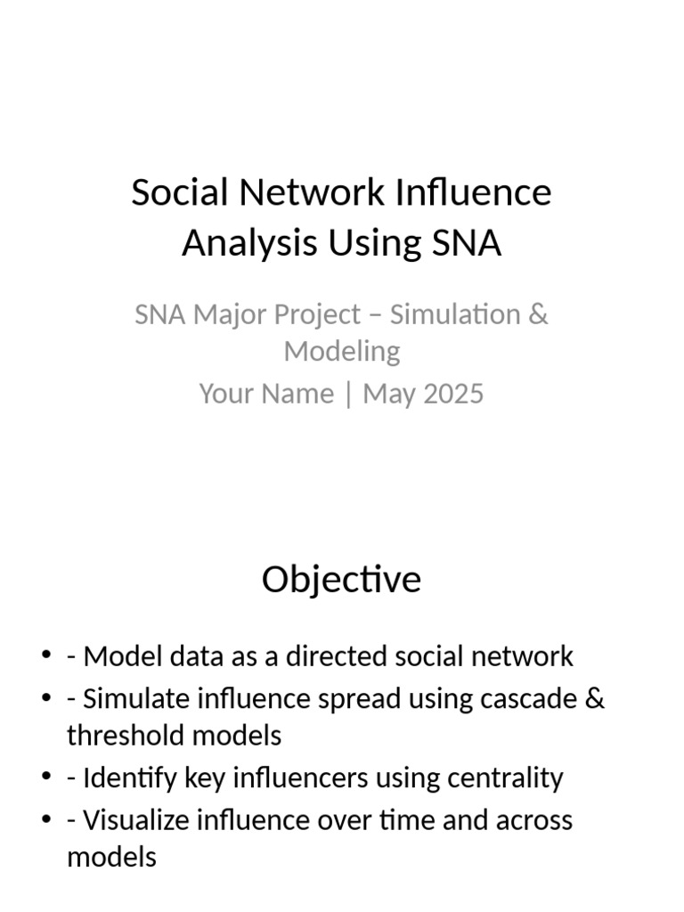 SNA Major Project Presentation | PDF