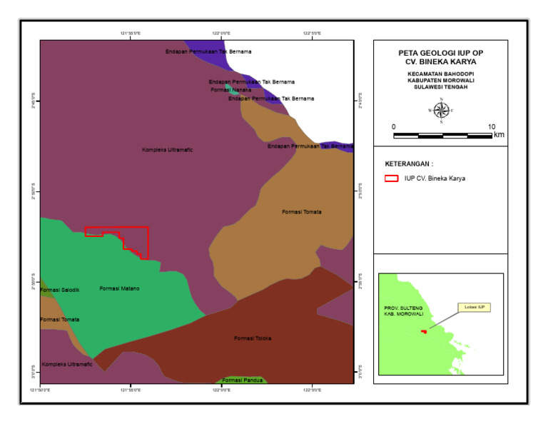 Peta Geologi IUP CV Bineka Karya | PDF