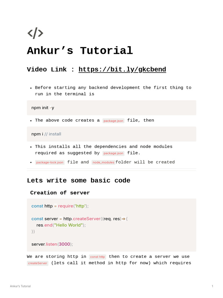 Backend Development Tutorial | PDF | Software | World Wide Web