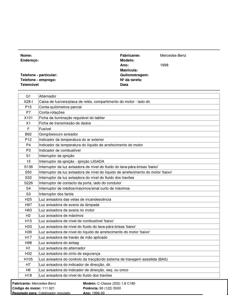 Esquema Painel 96.00 | PDF | Veículos | Tecnologia de veículos
