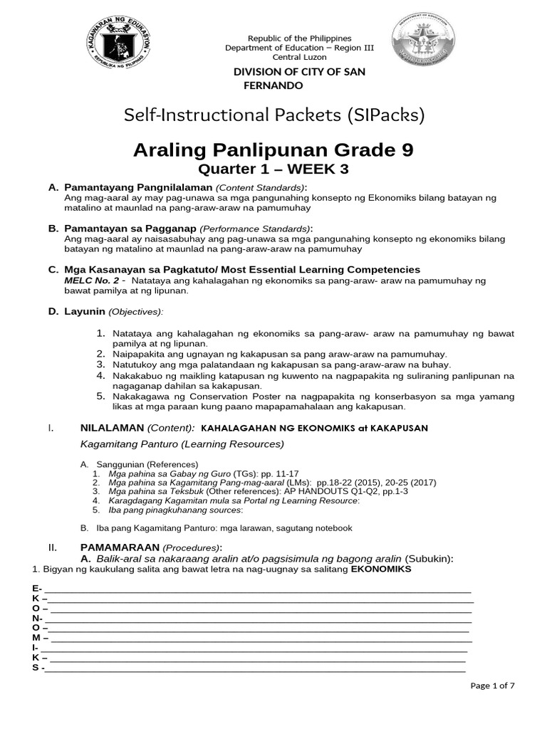 Q1 - AP9 - Week 3 | PDF