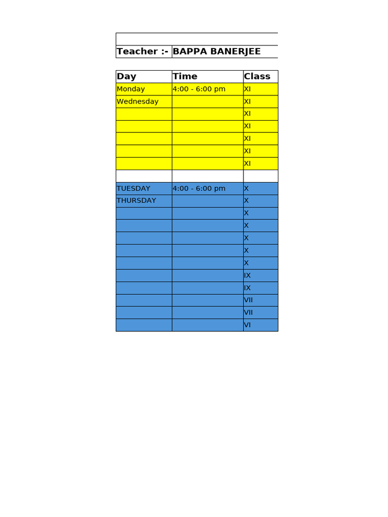 Crystal Coaching Class Schedule | PDF