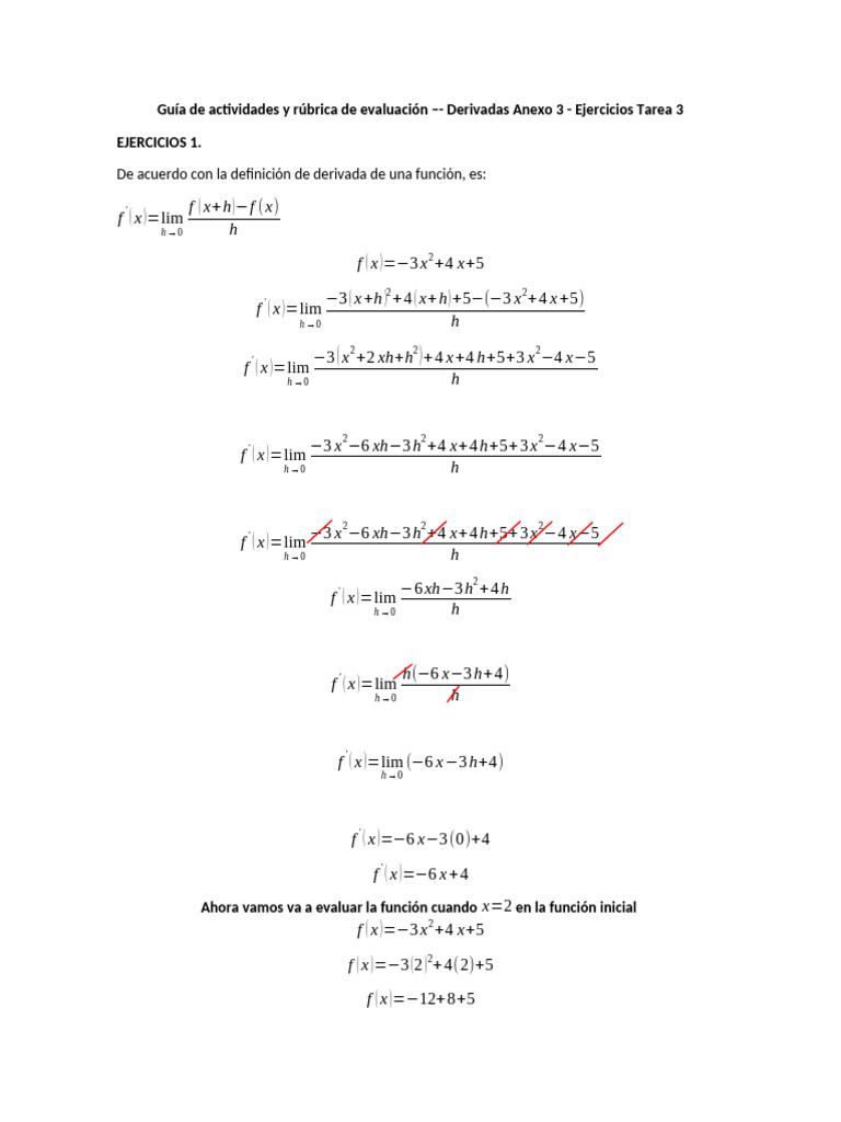 CALCULO TAREA 3 - Ejercicio 1 | PDF | Análisis matemático | Objetos matemáticos