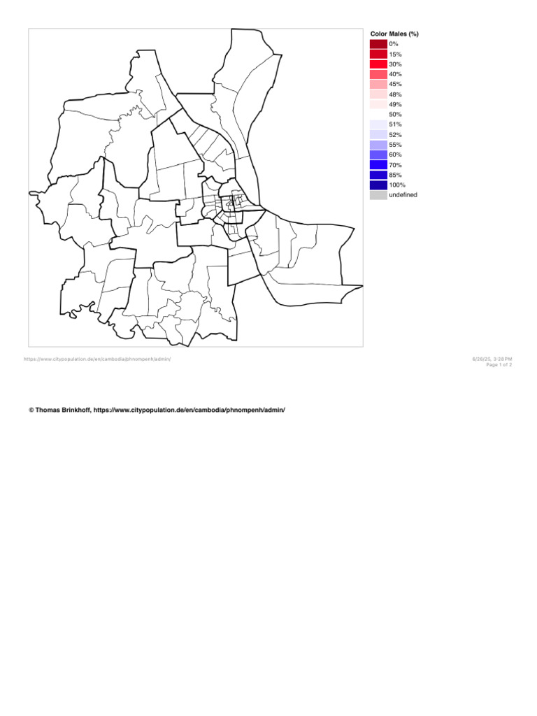 Cambodia Phnom Penh City Districts and Communes Population 1statistics ...