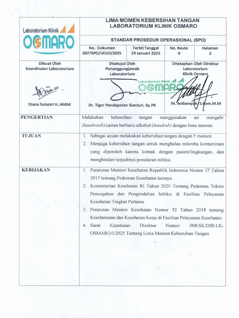 SKP 3 Ep 1 Spo Lima Momen Kebersihan Tangan | PDF