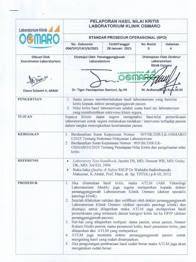SKP 2 Ep 1 Spo Pelaporan Nilai Kritis | PDF