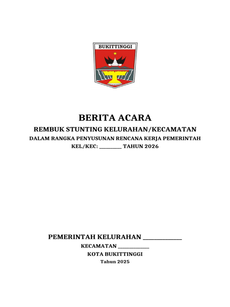Rembuk Stunting 2025 untuk RKP 2026 | PDF