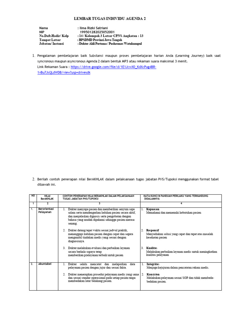 Ilma Rizki Satriani-Kelompok 3 - 14 - Tugas Individu Agenda 2 | PDF