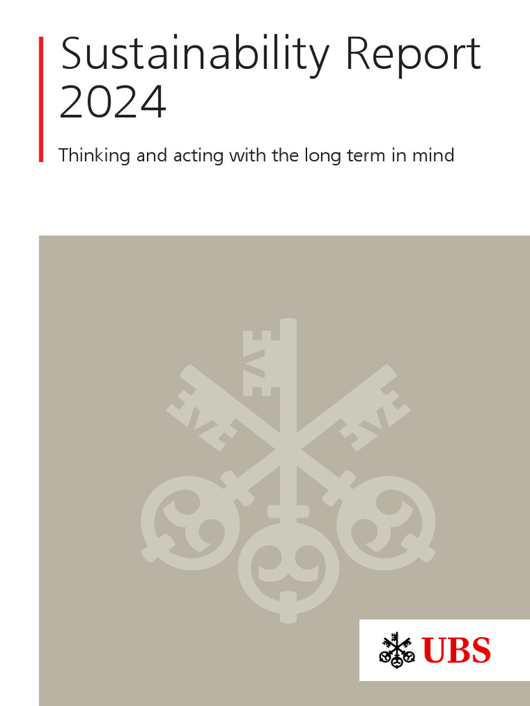 Sustainability Report 2024 | PDF | Ubs | Sustainability