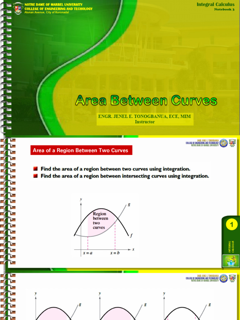 Area Between Curves in Integral Calculus | PDF | Integral | Area