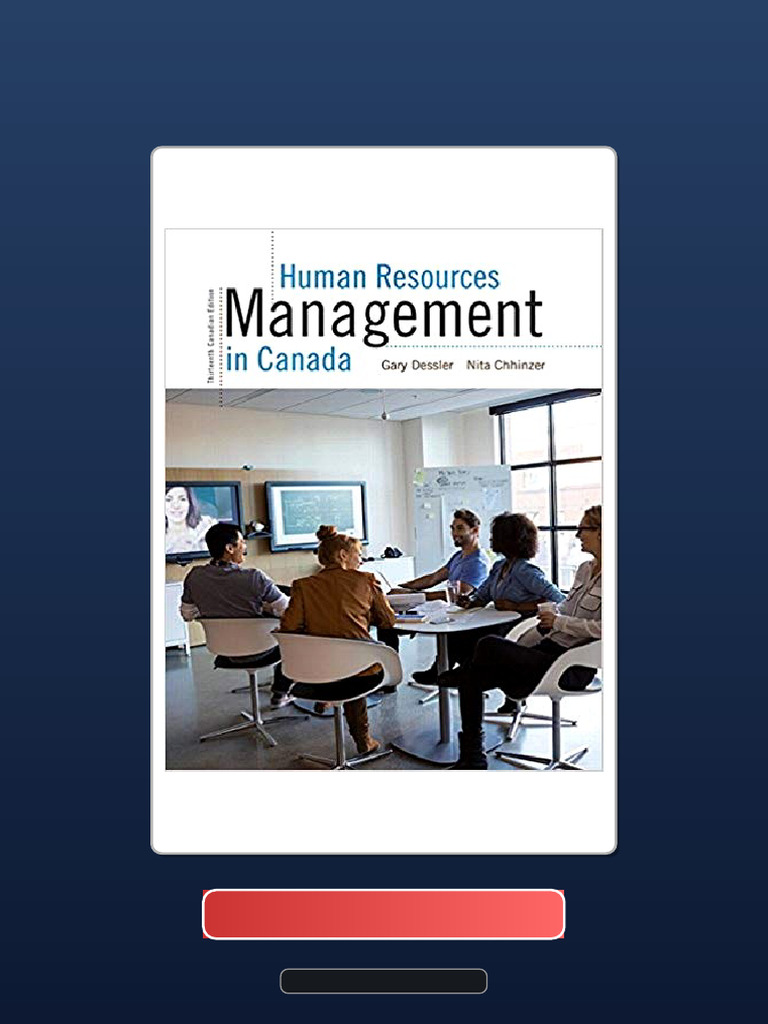 Human Resources Management in Canada 13th Canadian Edition by Gary ...