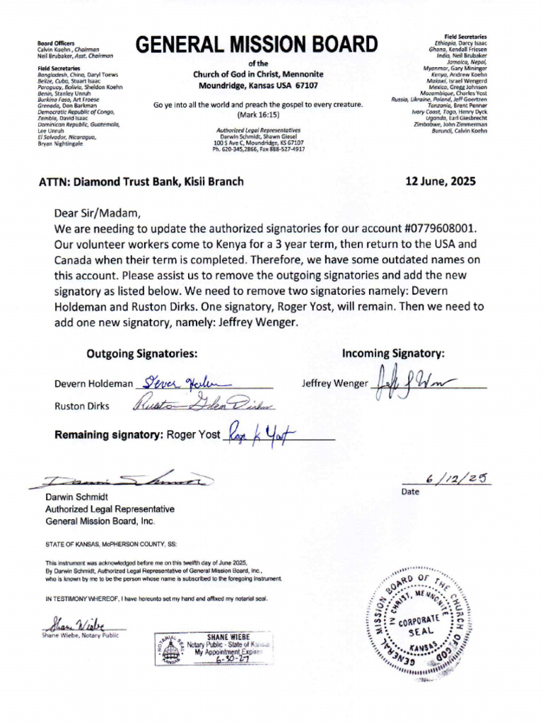 Signatory Letter | PDF