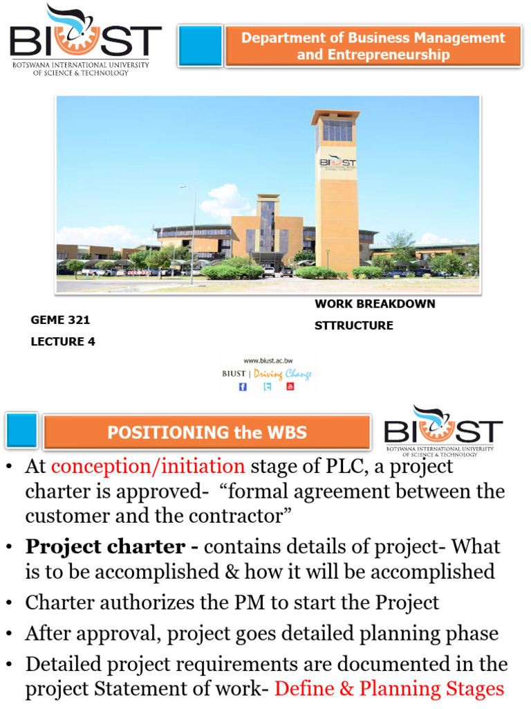 Lecture 4-Work Breakdown Structure | PDF