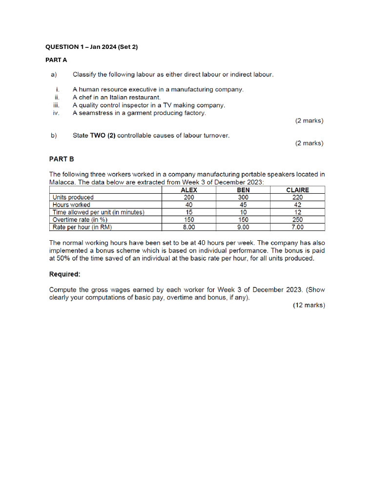 ACC116 Tutorial Labour 20252 | PDF