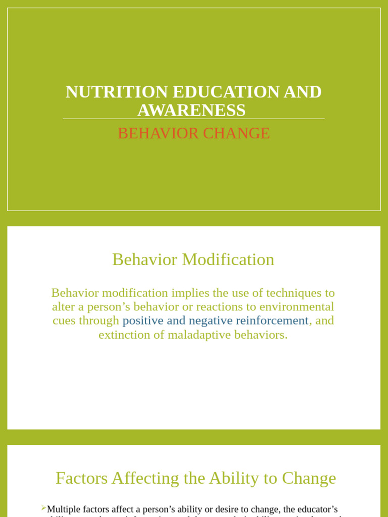 Nutrition Education and Awareness | PDF | Neuroscience | Psychological ...