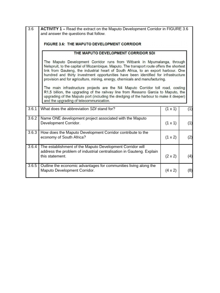 MAPUTO DEV CORRIDOR Activities | PDF | Economies