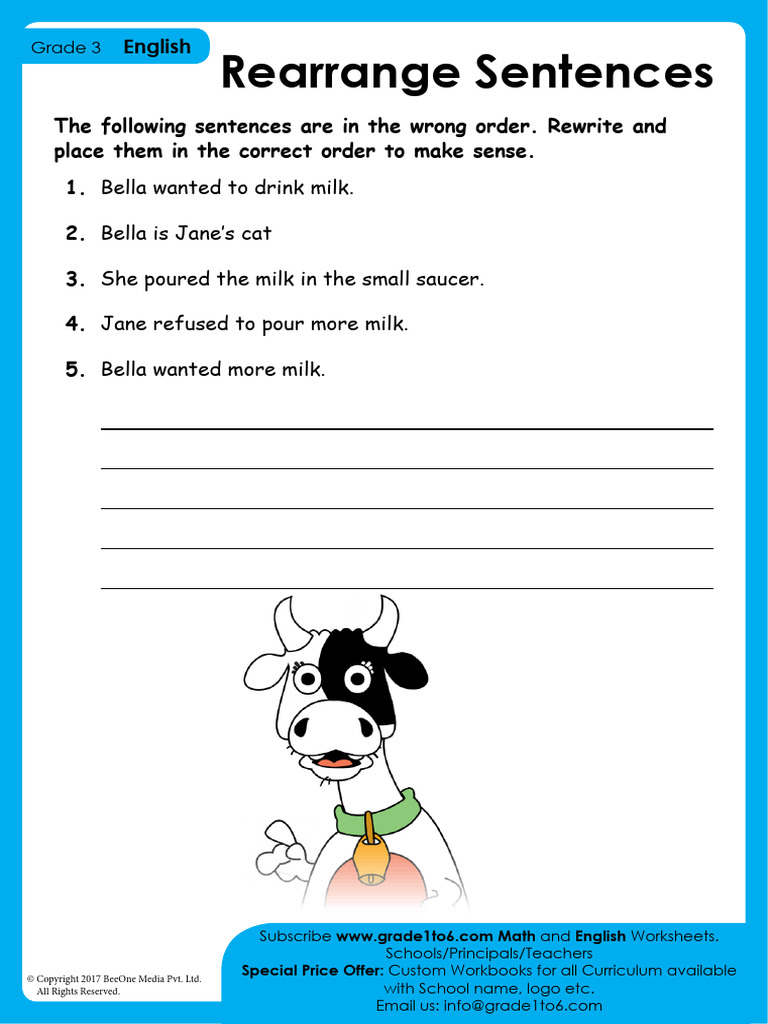 Rearrange Sentences | PDF
