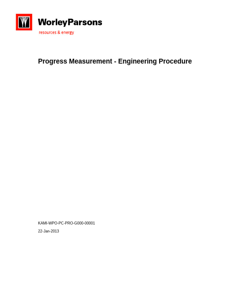 Progress Measurement Engineering Procedure | PDF | Measurement