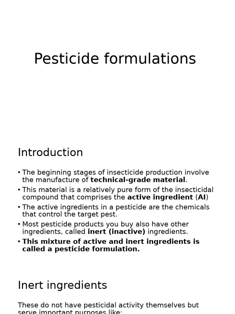 Pesticide Formulations | PDF | Pharmaceutical Formulation | Pesticide