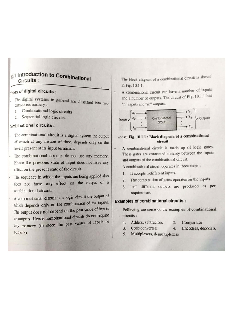 ADE Unit 6 Combinatinal Circuits | PDF