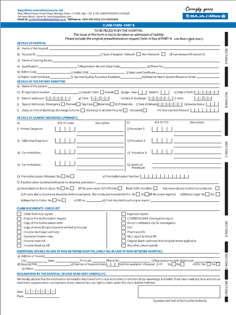 Claim FORM Reimbursement KYC-pages | PDF
