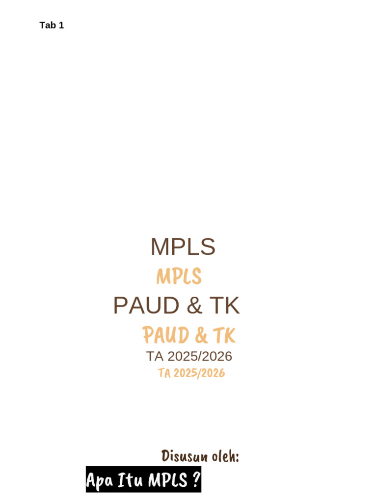 Modul Ajar MPLS Paud 2025 2026 | PDF
