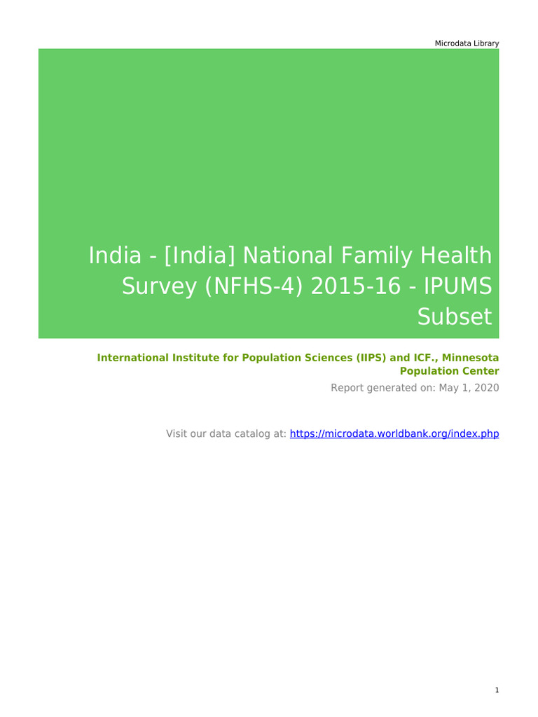 Ddi Documentation English Microdata 3110 | PDF | Family Planning | Hiv/Aids