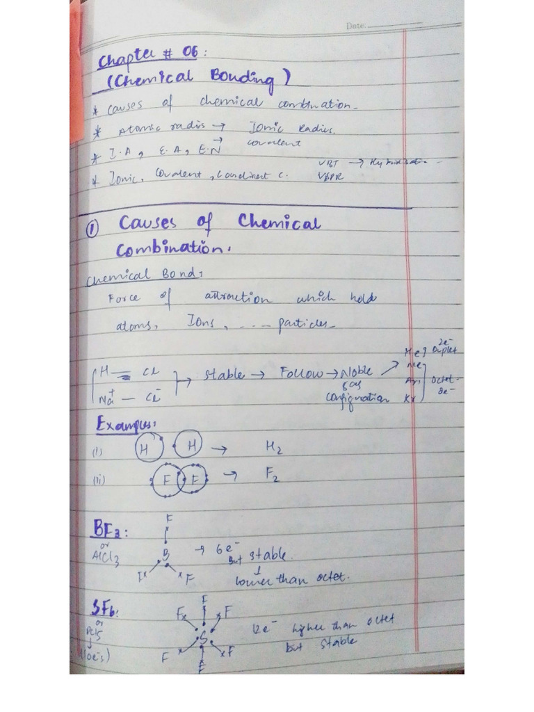 Chemical Bonding Notes | PDF