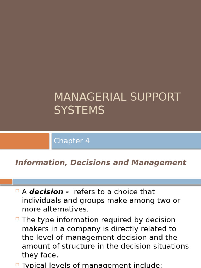 Chapter 4 Management Information Systems | PDF | Policy | Strategic Management