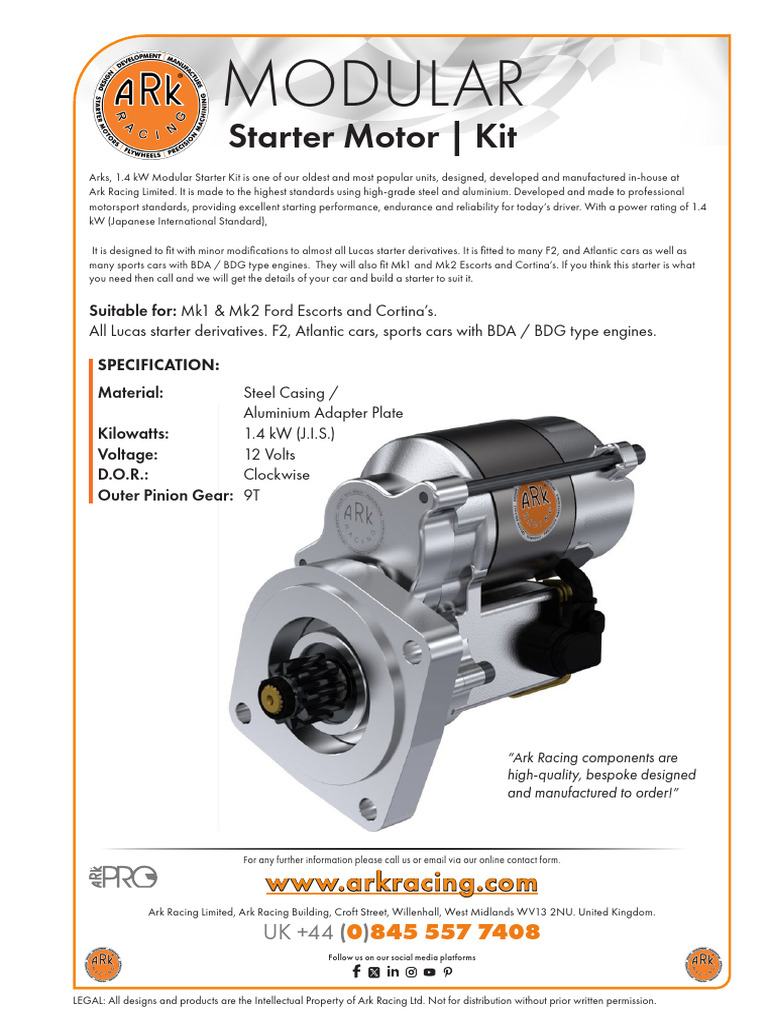 Ark Racing Modular Starter Kit | PDF