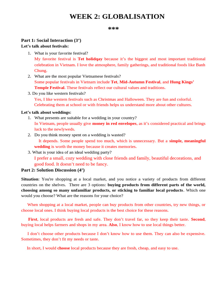 Week 2 Unit 1 Globalization | PDF | Globalization | Vietnam