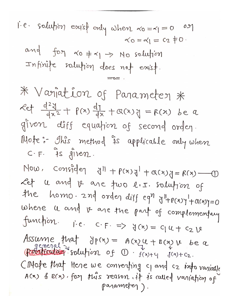 Variation of Parameter | PDF