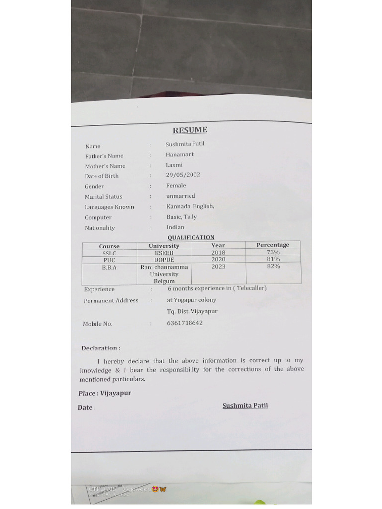 Sushmita Resume | PDF