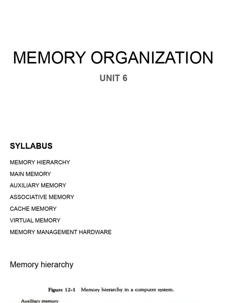 Unit6 1 | PDF | Computer Data Storage | Random Access Memory