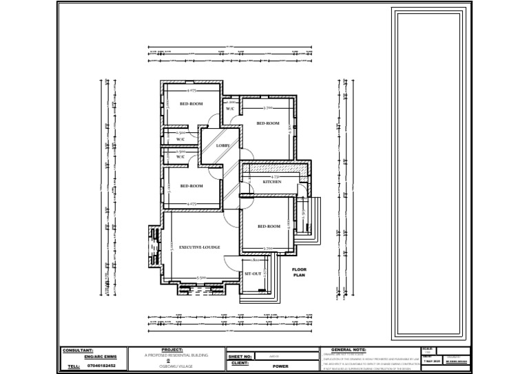 Proposed Residential Building Plan | PDF