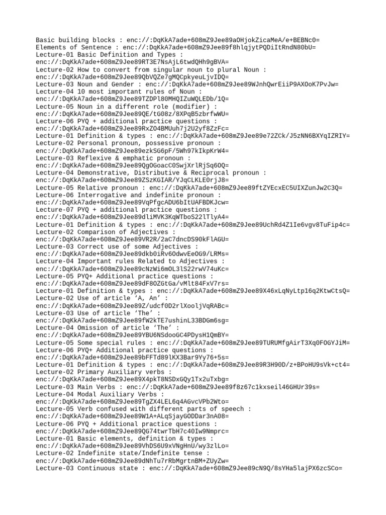 Complete English Grammar Course (Hindi) - Enc | PDF | Perfect (Grammar) | Pronoun