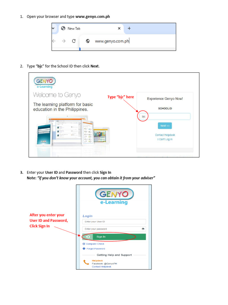 Genyo Tutorial For Attendance For Grade 11 Students | PDF