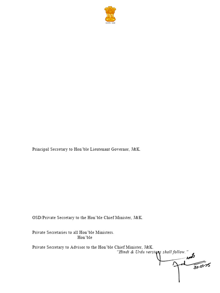 Government Order No. 420-JK(GAD) of 2025 | PDF | Government Of India ...