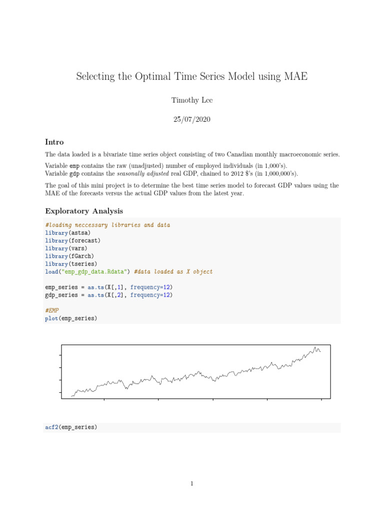 Selecting Best TS Model Using MAE | PDF | Errors And Residuals ...