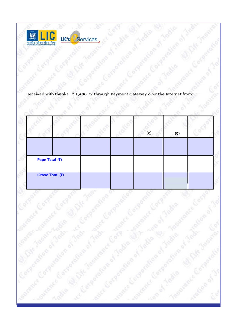 LIC Renewal Premium Receipt - Deepak | PDF | Payments
