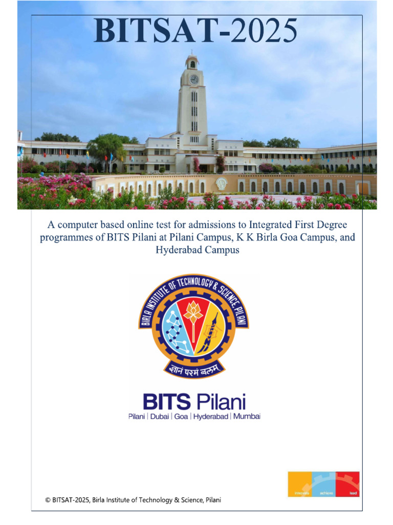 Bitsat Broucher | PDF