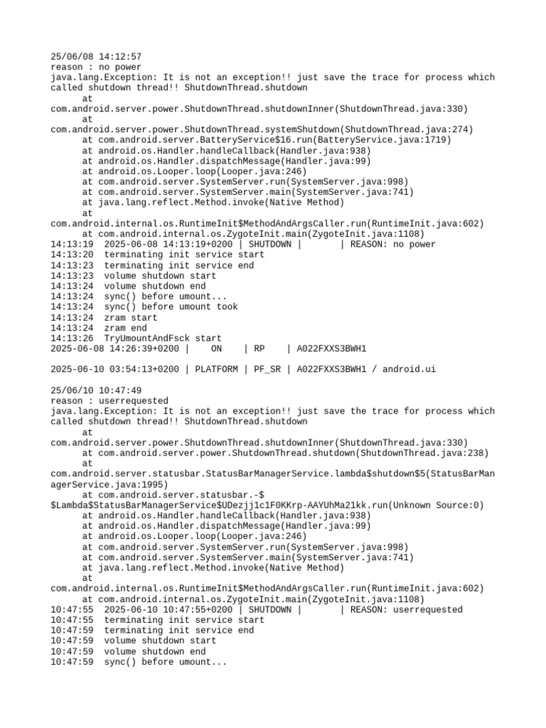 Power Off Reset Reason Backup | PDF | Object Oriented Programming | Mobile Linux