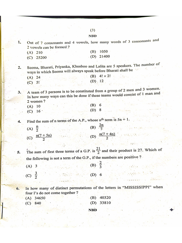 Quantitative Aptitude Ques Paper May2025 | PDF