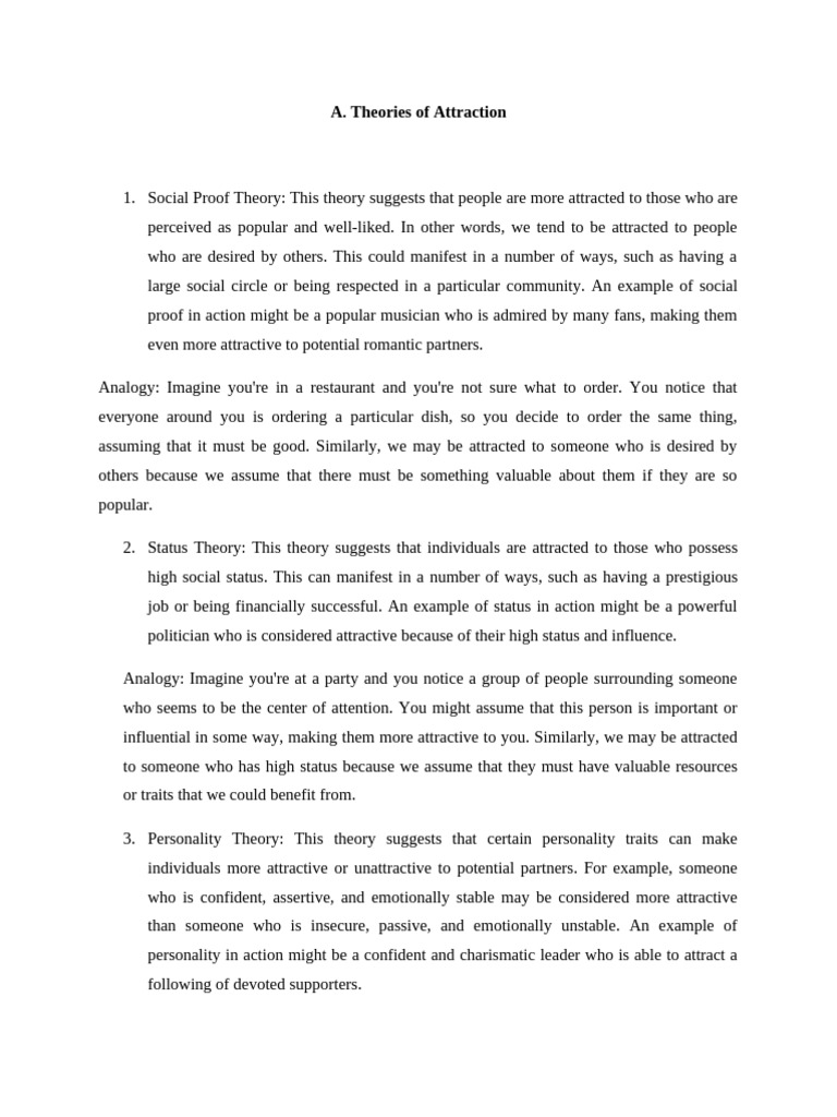 Theories of Attraction Explained | PDF | Attachment Theory ...